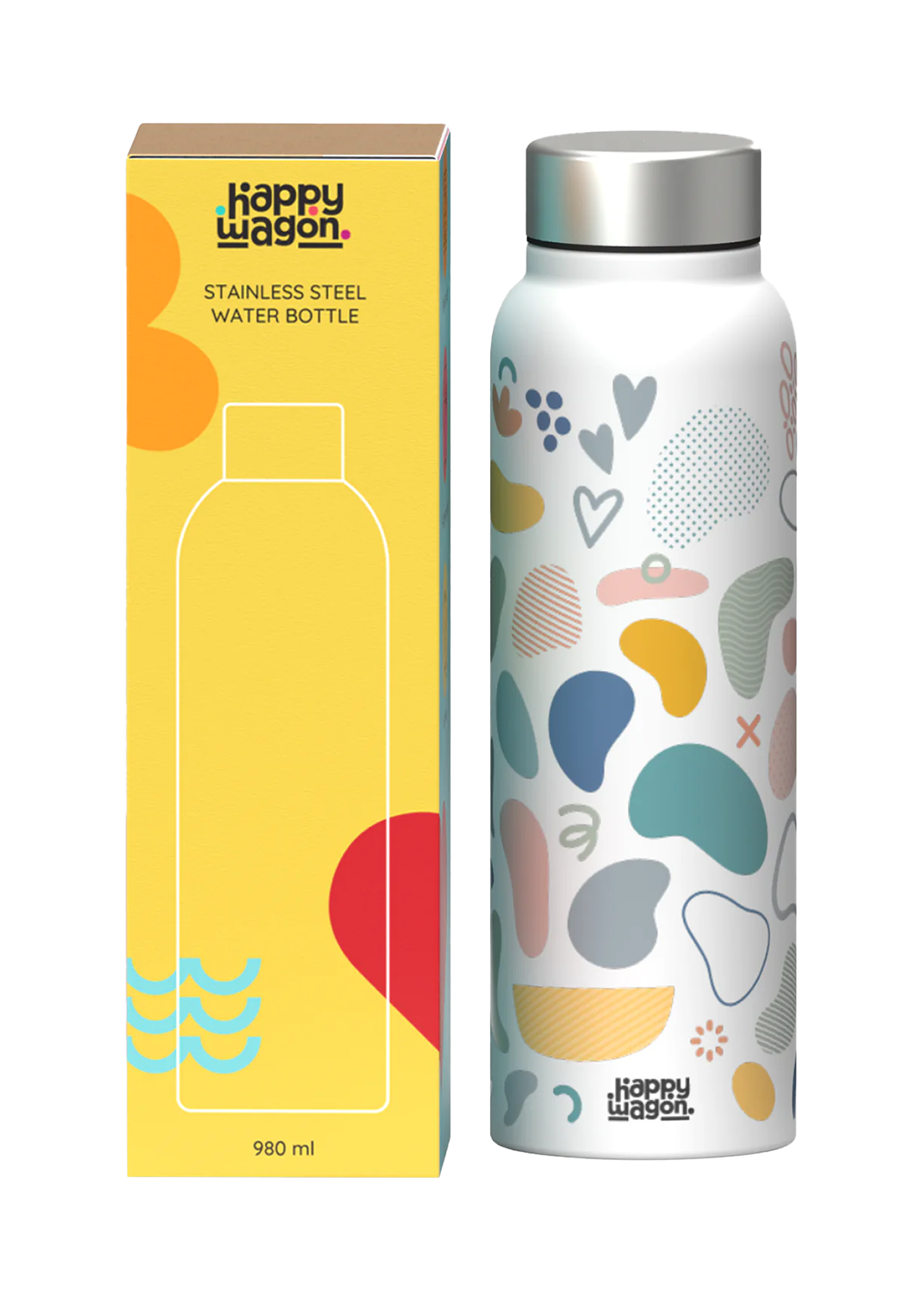 Dreamy Pastel Water Bottle 980ml – Happy Wagon