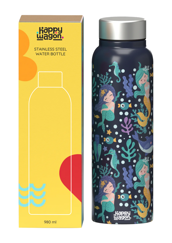 Ocean Paradise Water Bottle 980ml – Happy Wagon