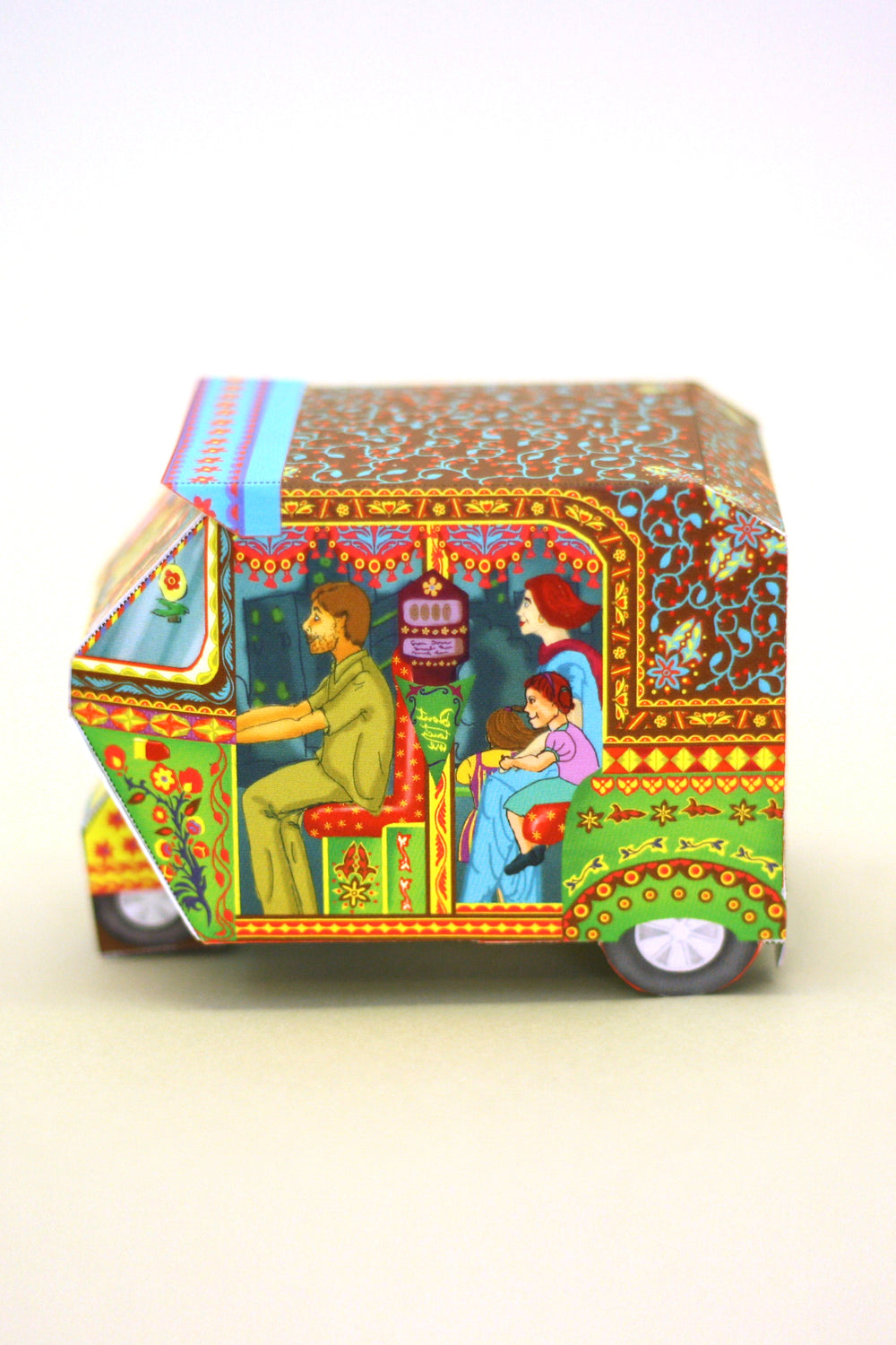 Auto Rickshaw Model Paper Craft Kit - Easy Assembly